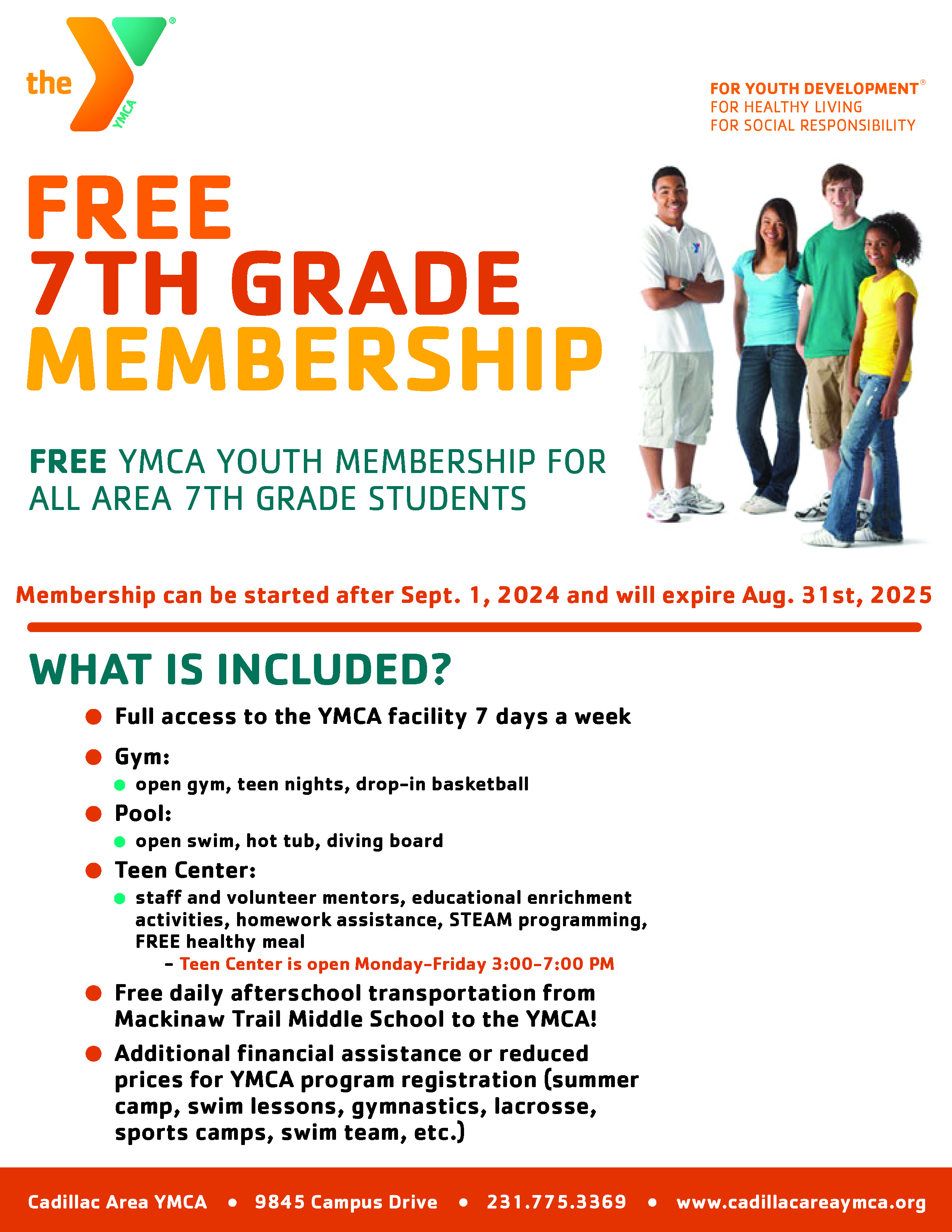 7th Grade Program - Cadillac Area YMCA