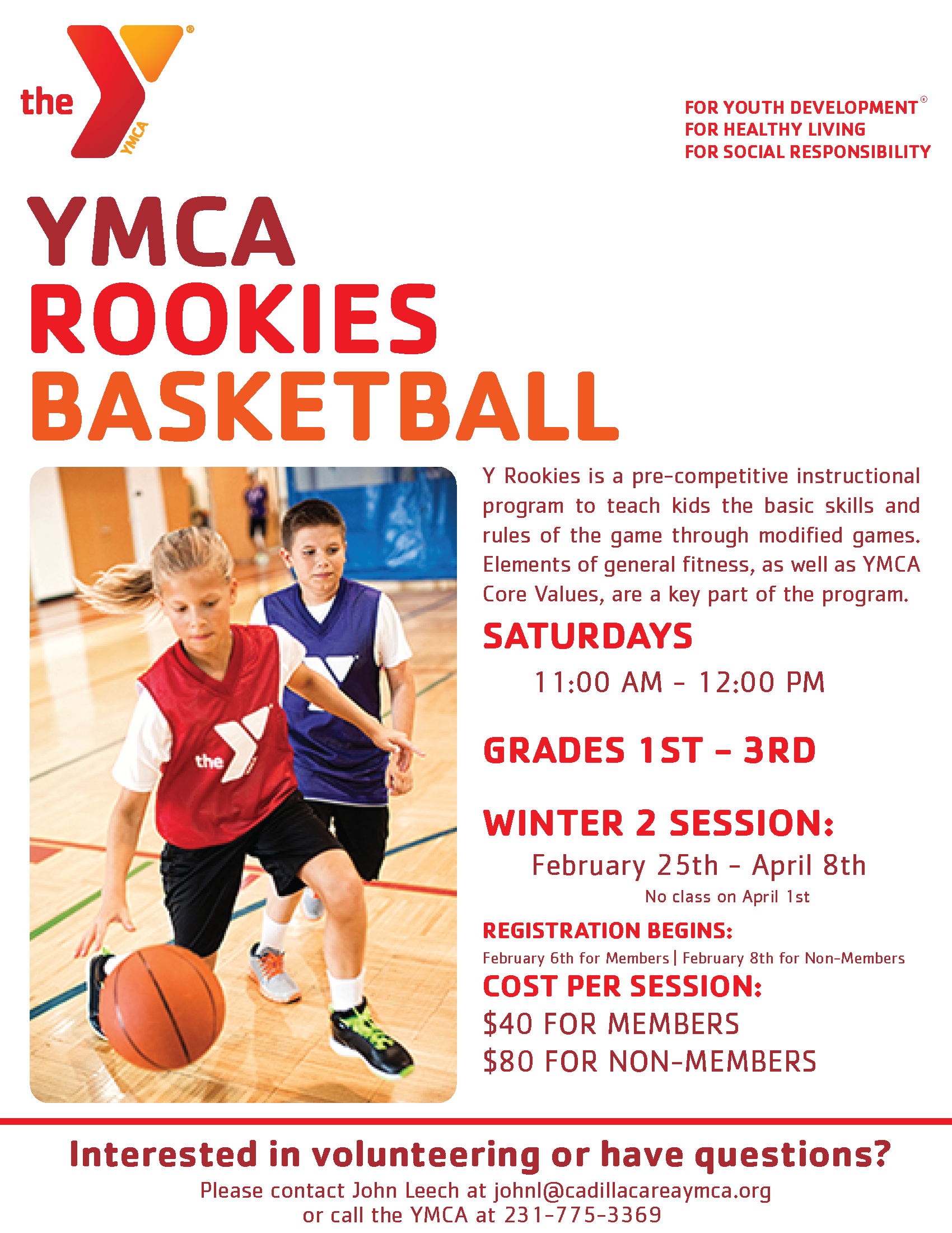 Y Rookies Basketball - Cadillac Area YMCA