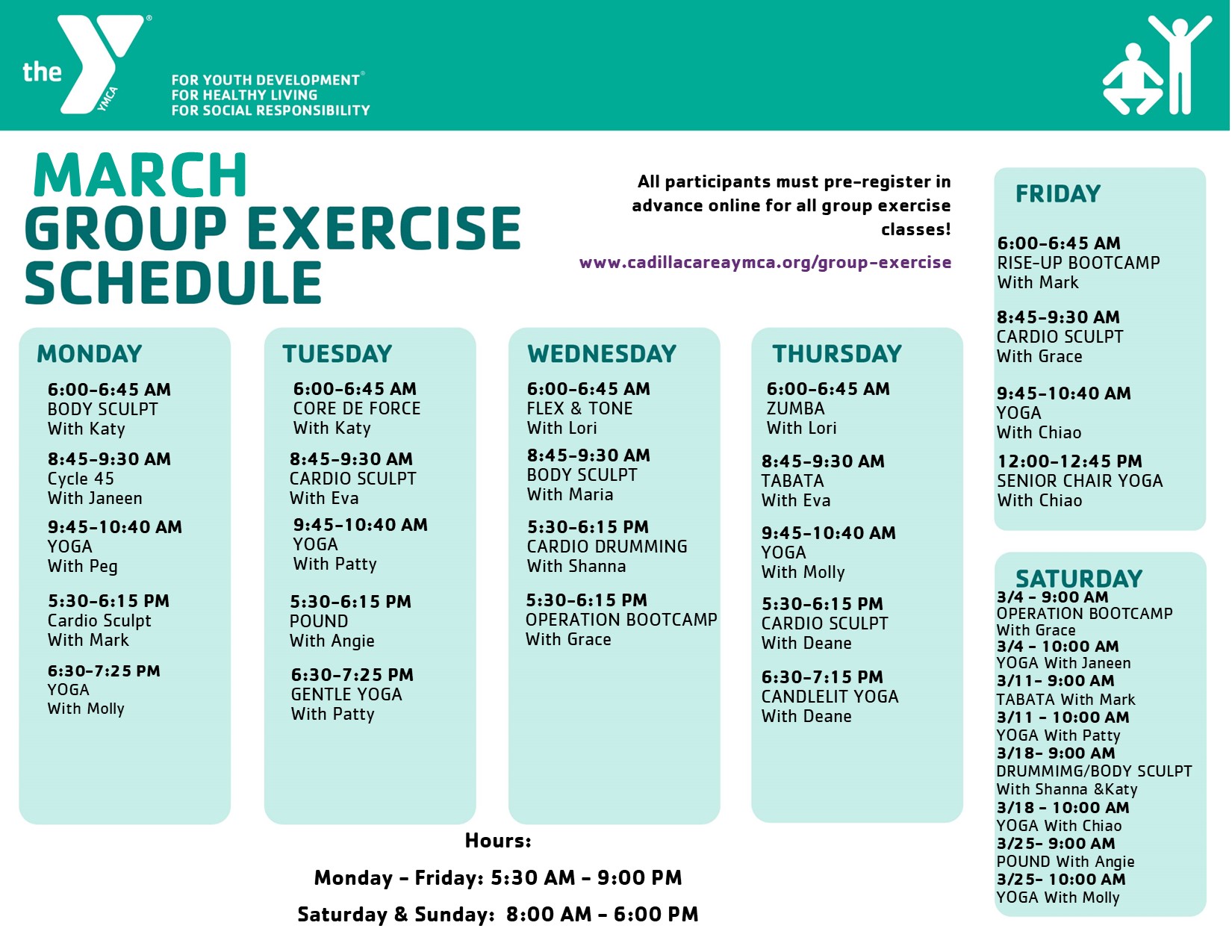 Group Exercise - Cadillac Area YMCA