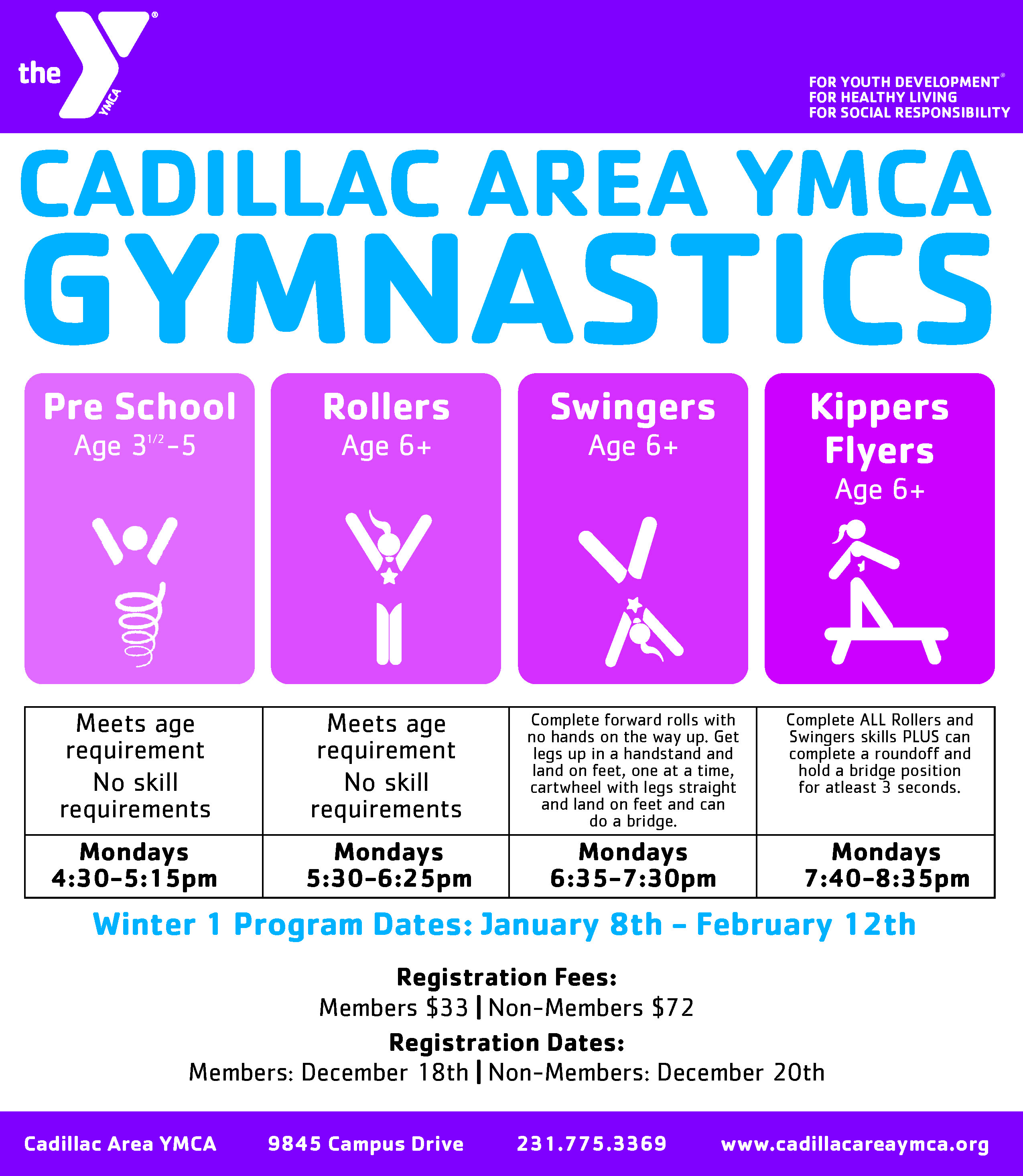 Gymnastics - Cadillac Area YMCA