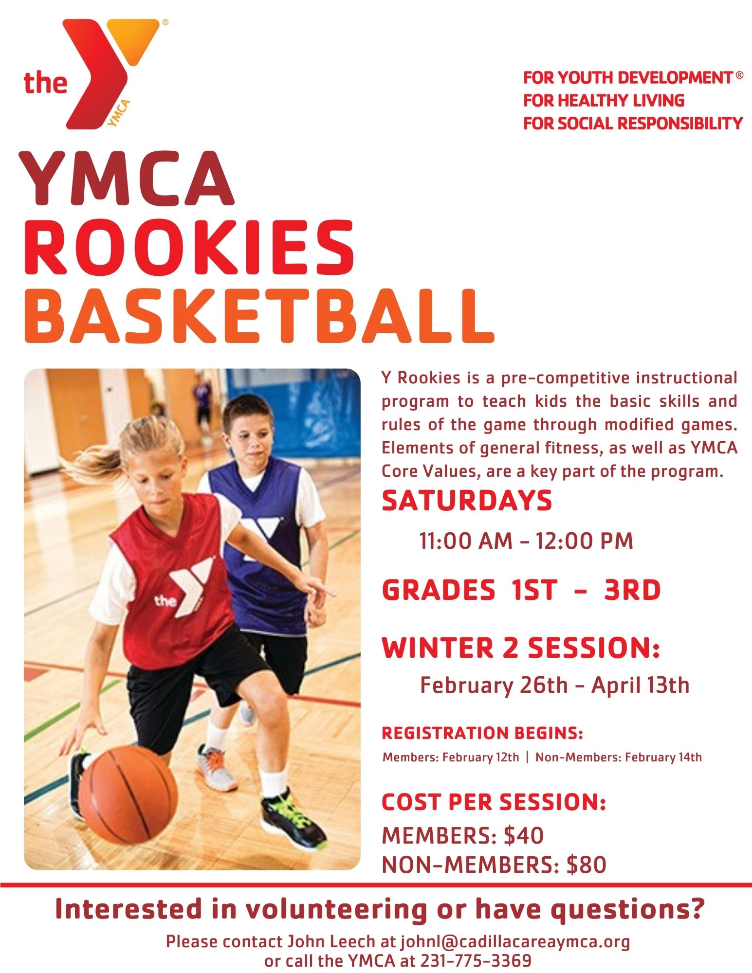 Y Rookies Basketball - Cadillac Area YMCA