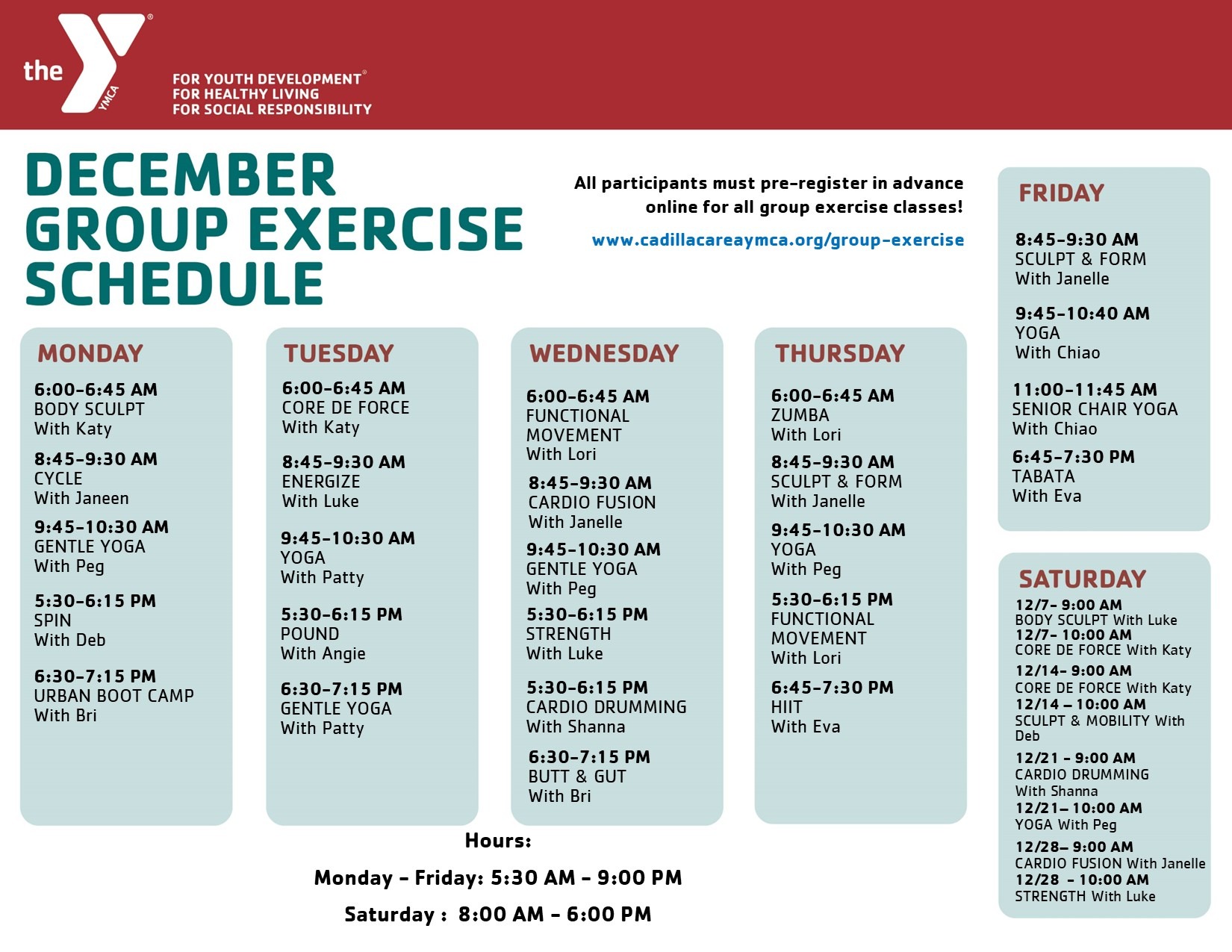 Group Exercise - Cadillac Area YMCA