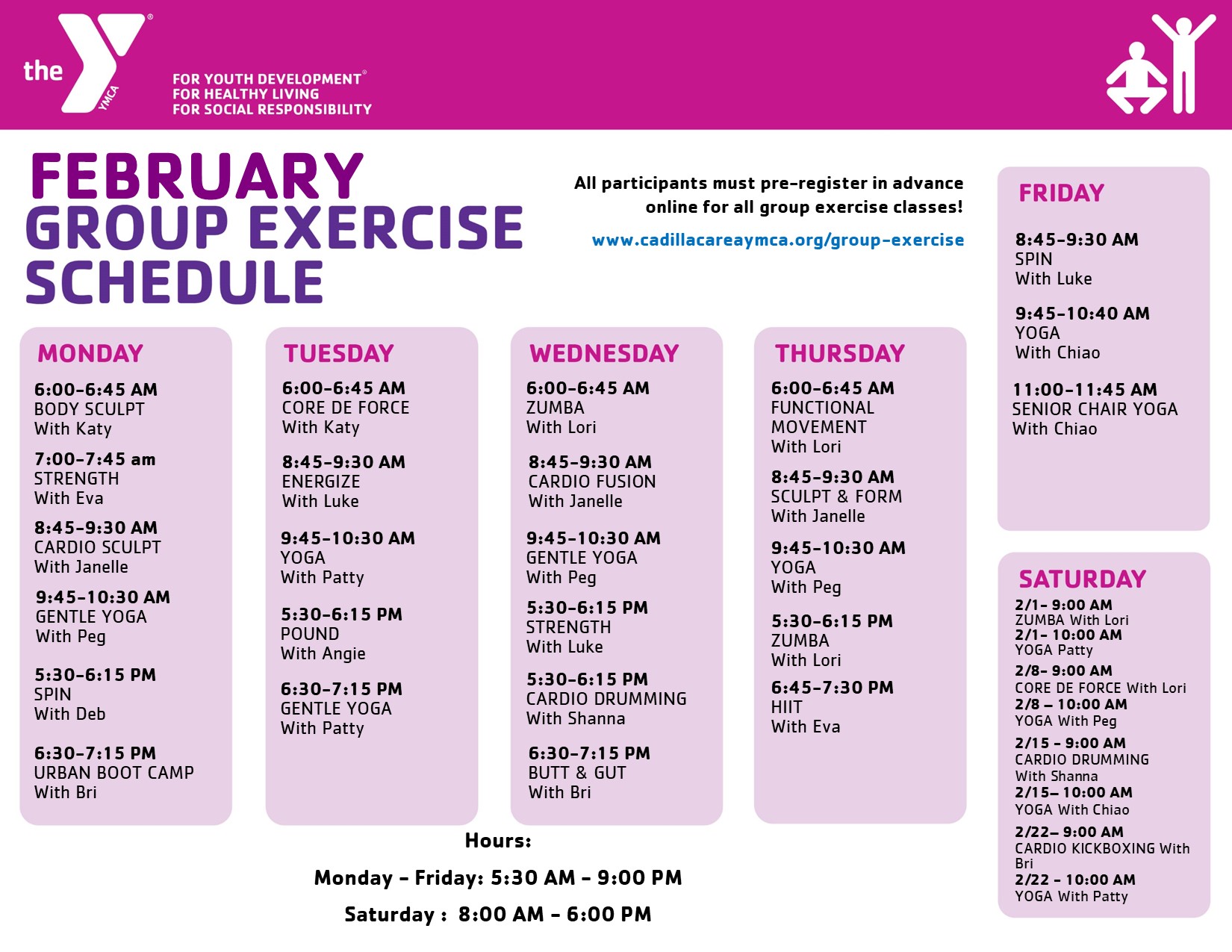 Group Exercise - Cadillac Area YMCA