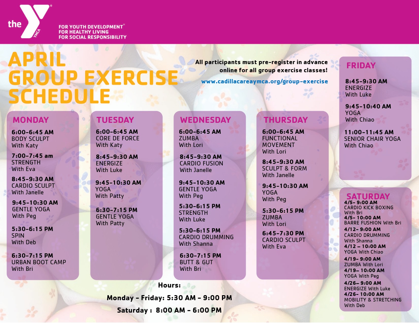 Group Exercise - Cadillac Area YMCA